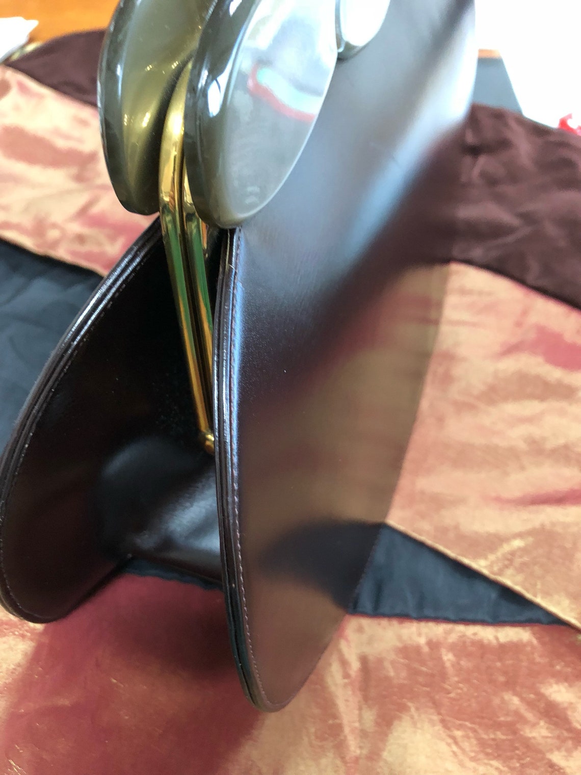 Super Rare 1940/50s Schiaparelli Calf Leather Lucite Bag | Etsy