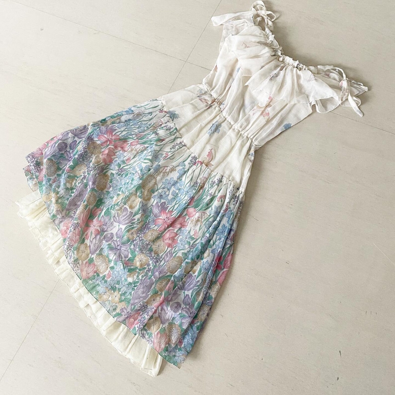 Ethereal 70s Faerie Princess Floral Sundress | Etsy