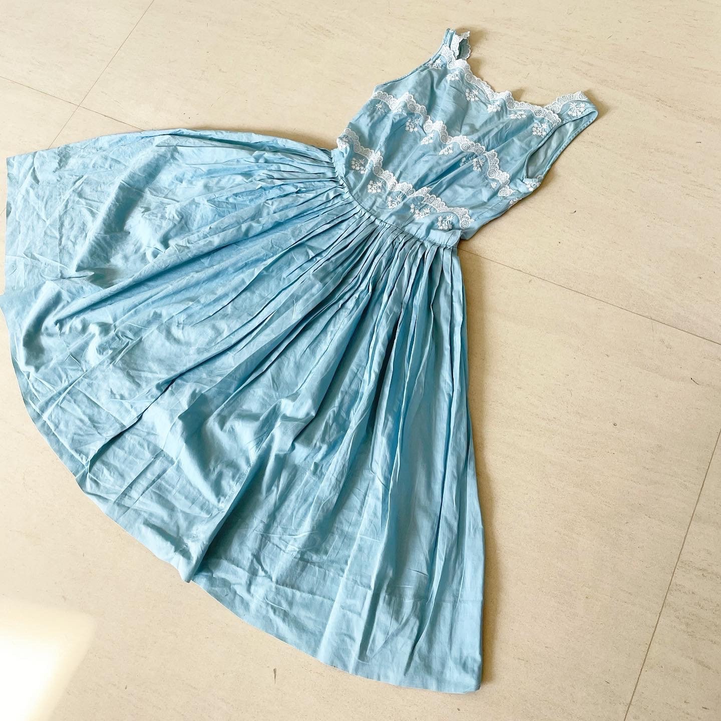 Pretty Baby Blue Lace Sundress - Etsy