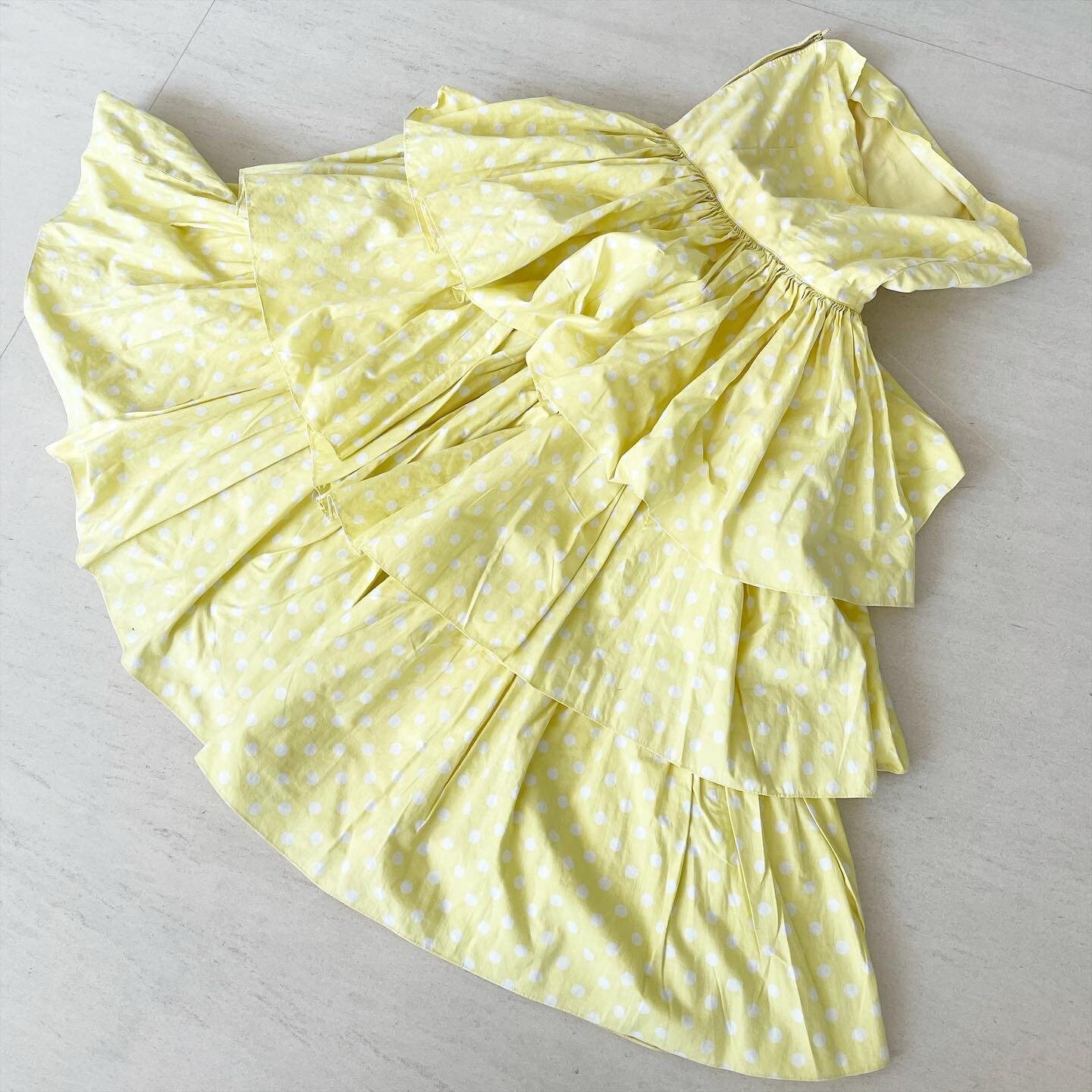 Pretty Yellow Soufflé Tiered Bustier Dress - Etsy