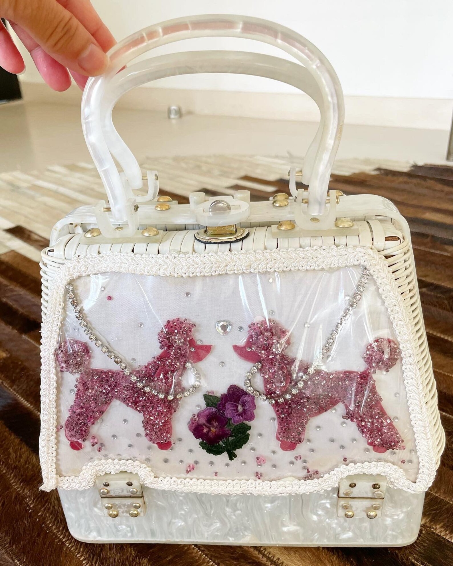 Rare Lucite Poodles Purse With Rhinestone Leashes - Etsy