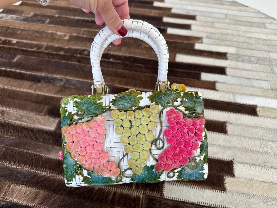 Beautiful 3D Grape Plastic Wicker Purse - Etsy