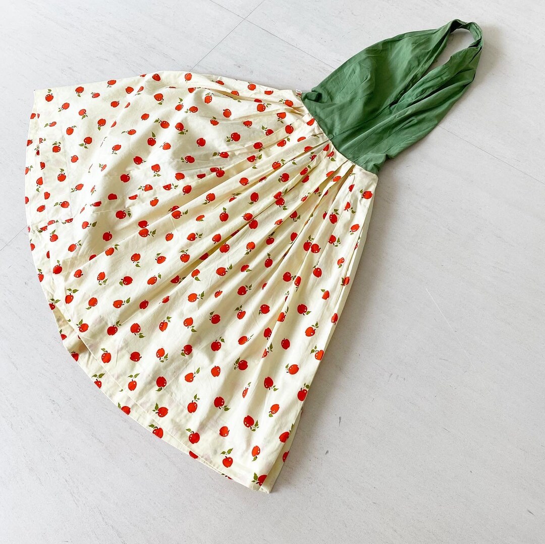 Stunning Apples Print Halter Dress - Etsy