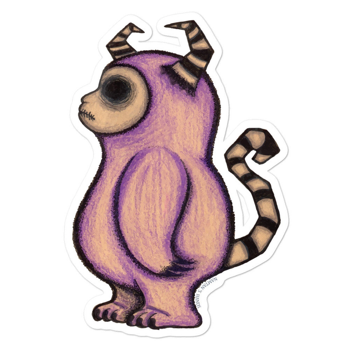 Deep Eyes Monster Monster Sticker Chubby Monster Creature | Etsy