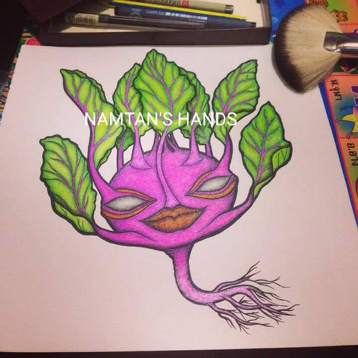 Kohlrabi Sticker, Beetroot Sticker, Kohlrabi Monster, Veggie Sticker ...