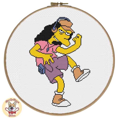 Cool Lisa PDF Cross Stitch Pattern the Simpsons | Etsy