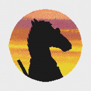 Bojack Horseman Sunset PDF Cross Stitch Pattern - Etsy