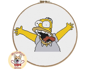 Homer Simpson the Simpsons King Size Bush Meme Bundle Cross Stitch ...