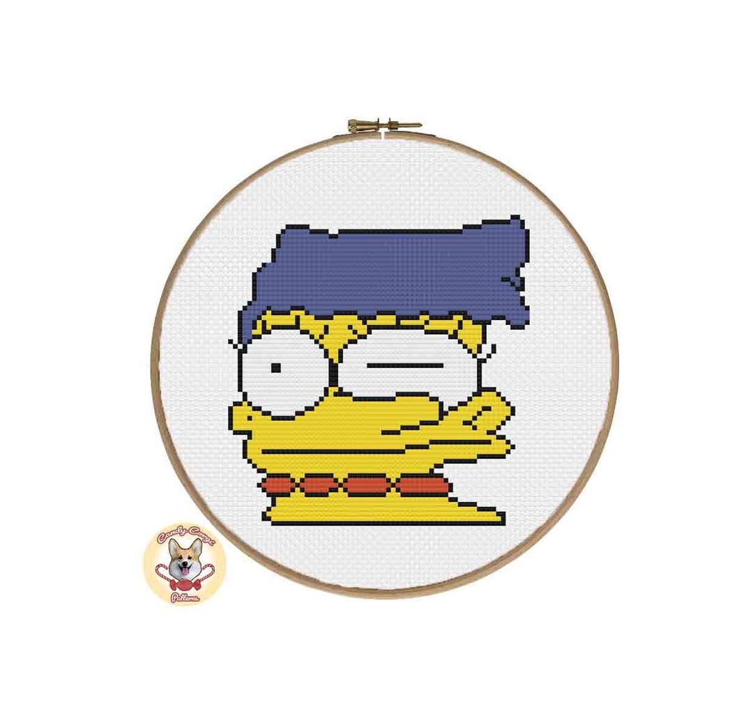 Marge Smudged - the Simpsons PDF Cross Stitch Pattern - Etsy