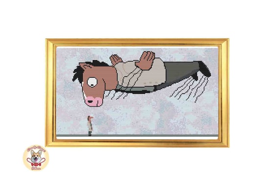 Bojack Horseman Balloon PDF Cross Stitch Pattern | Etsy