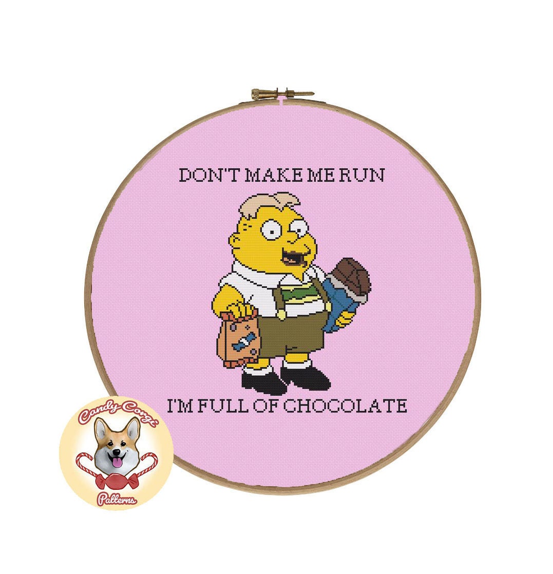 I'm Full of Chocolate! - the Simpsons PDF Cross Stitch Pattern - Etsy