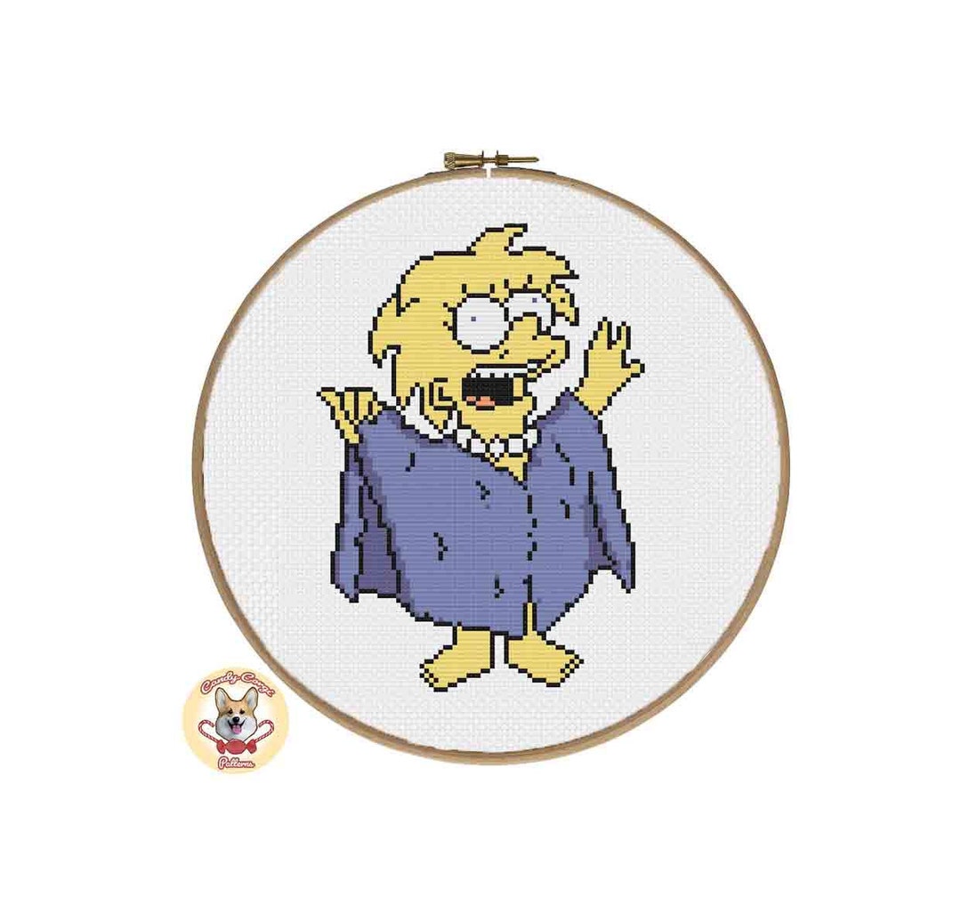 I Am the Lizard Queen Lisa Simpson PDF Cross Stitch Pattern - Etsy