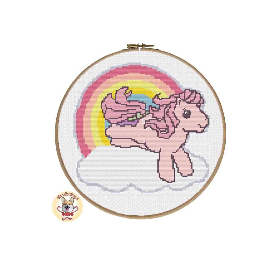 My Little Pony Pink Rainbow PDF Cross Stitch Pattern - Etsy
