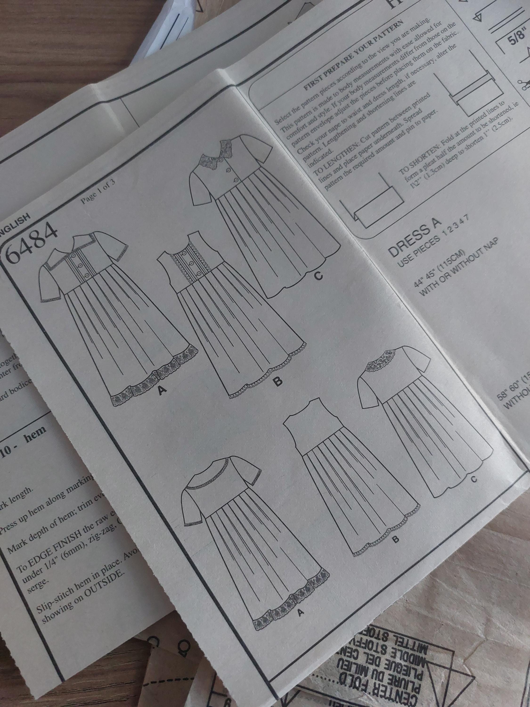 100% TO CHARITY - 90s Vintage Dress Pattern - Sundress, Easter Dress ...