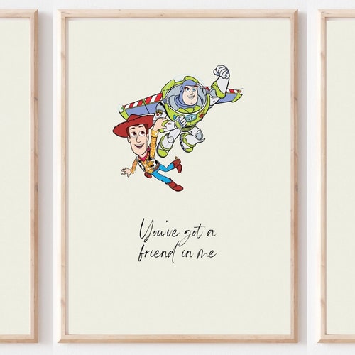 Toy Story Posters Set of 5 Woody Buzz Rex Bo Beep - Etsy