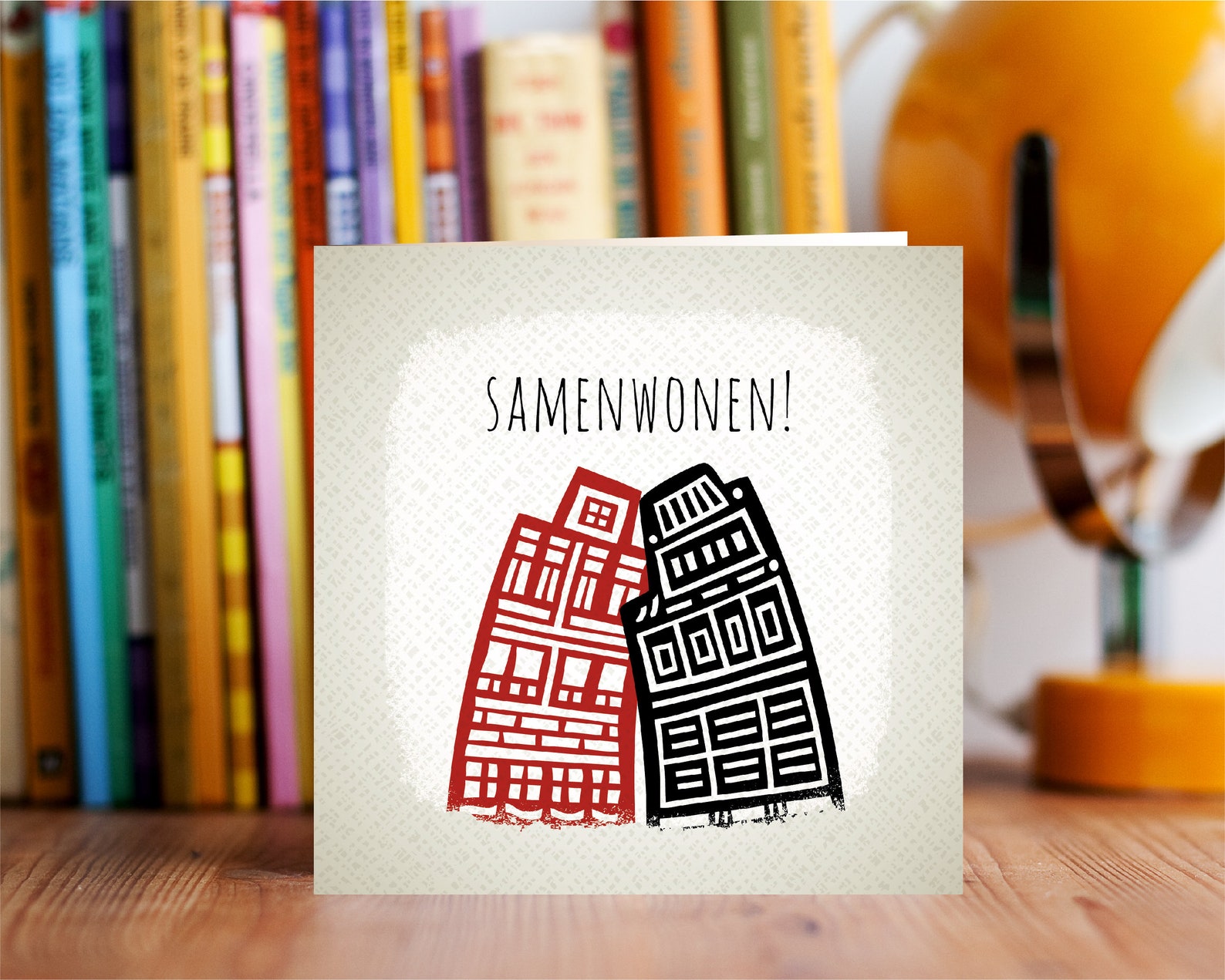 SAMENWONEN kaart Moving in Together Greeting Card New Home Red | Etsy