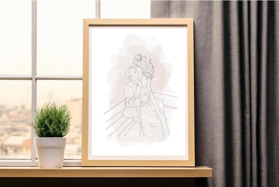 Custom Line Art From Photos, Custom Gift, Personalized Digital Gift ...