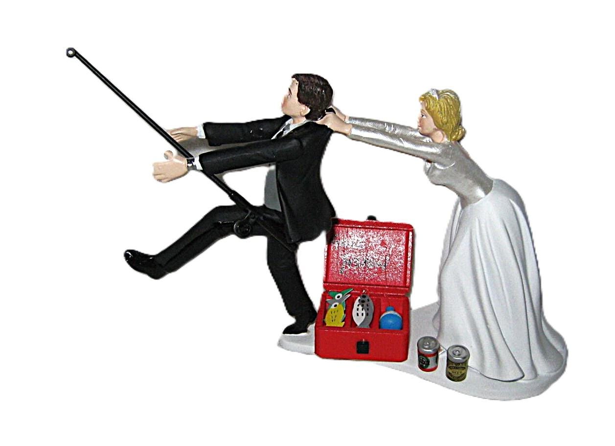 Wedding Reception Ceremony Party Fishing Drunk Beer Cans Fisherman Pole ...