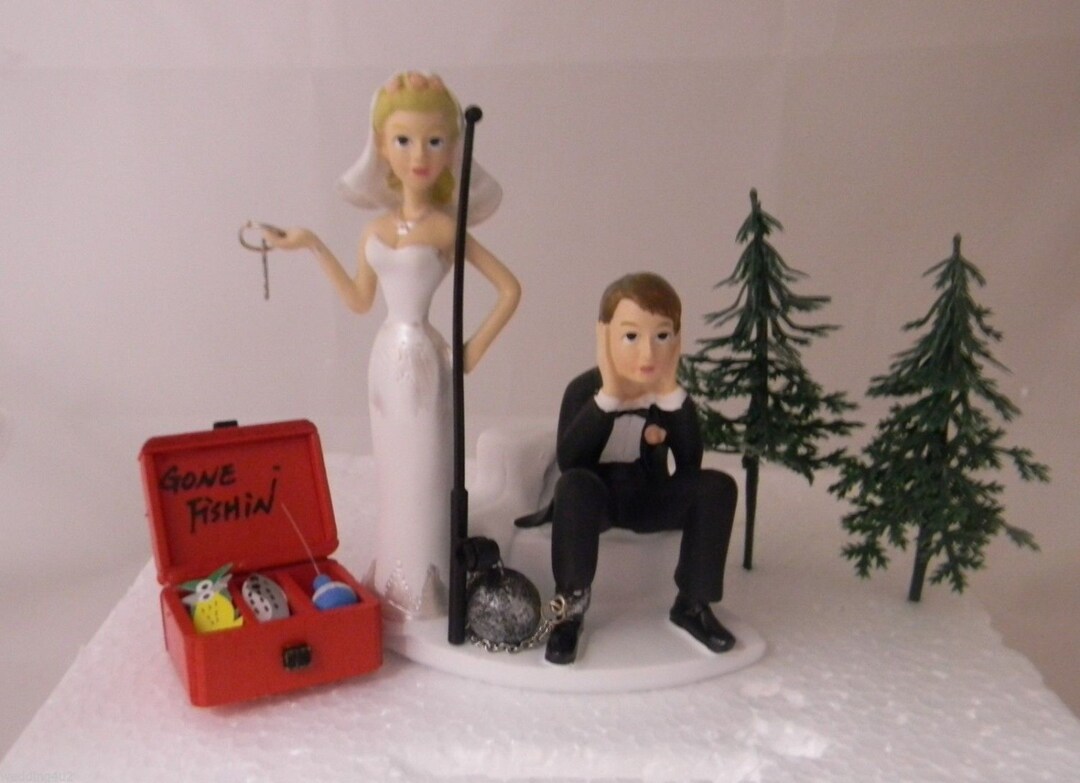 Wedding Reception Ceremony Ball and Chain Fishing Fisherman Pole Tackle ...