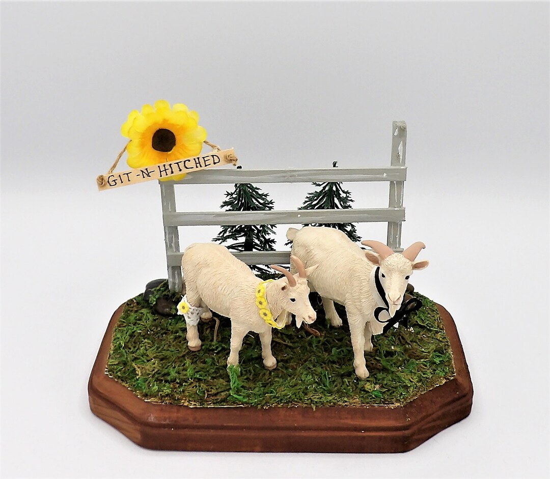 Wedding ~ Anniversary Ceremony Billie and Nanny Goat Cake Topper - Etsy