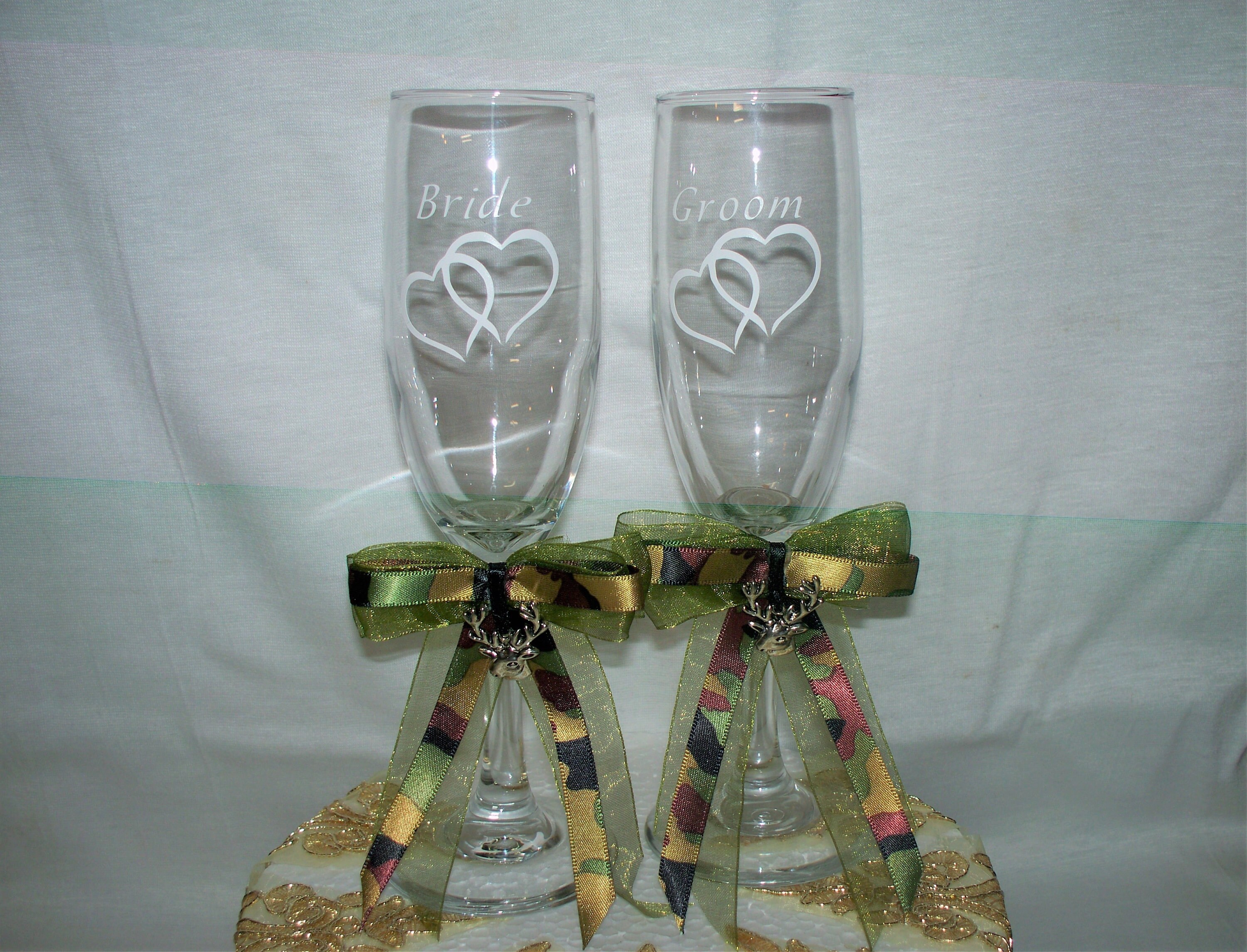 Wedding Reception Ceremony Camo Deer Hunting Hunter Bride & Groom ...