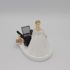 Wedding Reception Nerd Laptop Computer Cookies & Milk Cake Topper - Etsy