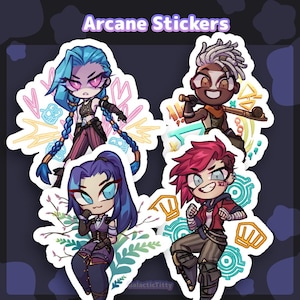 Arcane Chibi Stickers Arcane League of Legends jinx Vi Caitlyn Ekko - Etsy