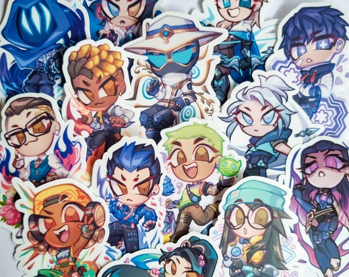 Valorant Chibi Stickers - Agent Stickers Sage Reyna Phoenix Chamber ...