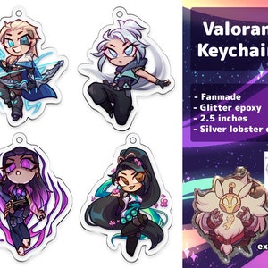 Valorant Keychains Valorant Agent Charms / Sage Sova Reyna Jett - Etsy