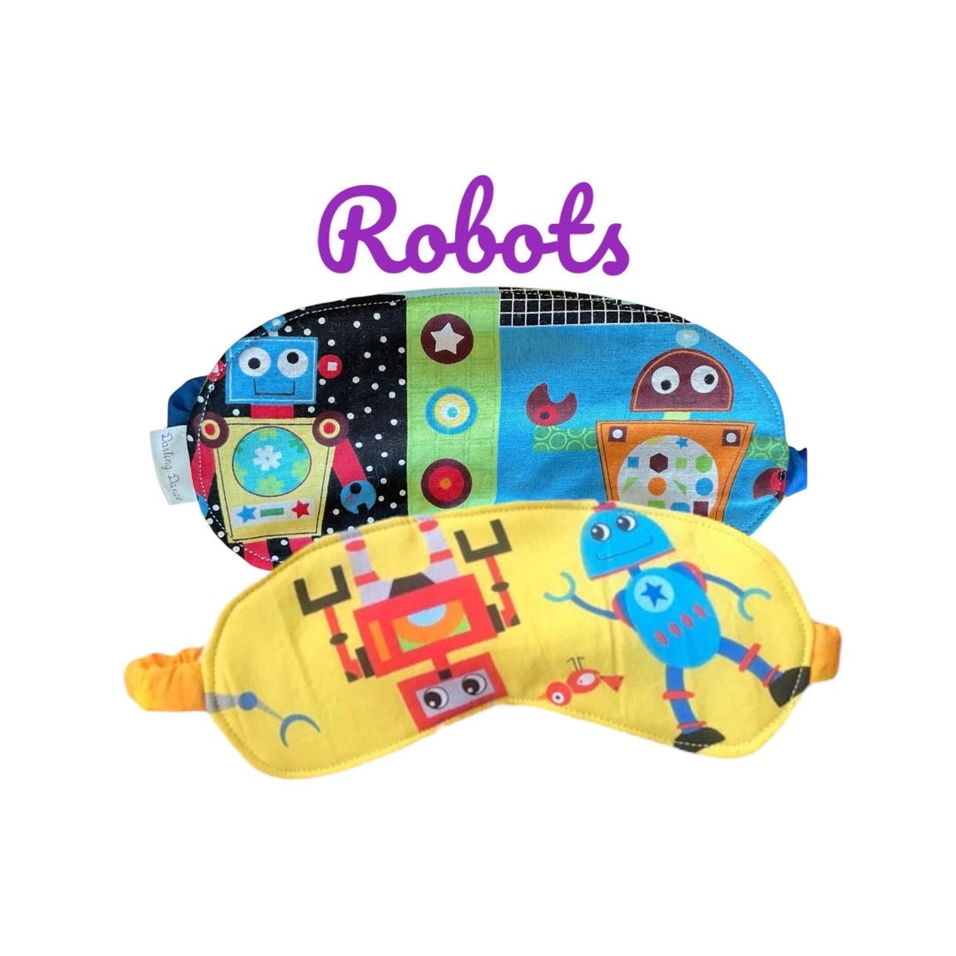 Robot Sleep Mask: Kids Travel Eye Mask, Ages 6-18 - Etsy