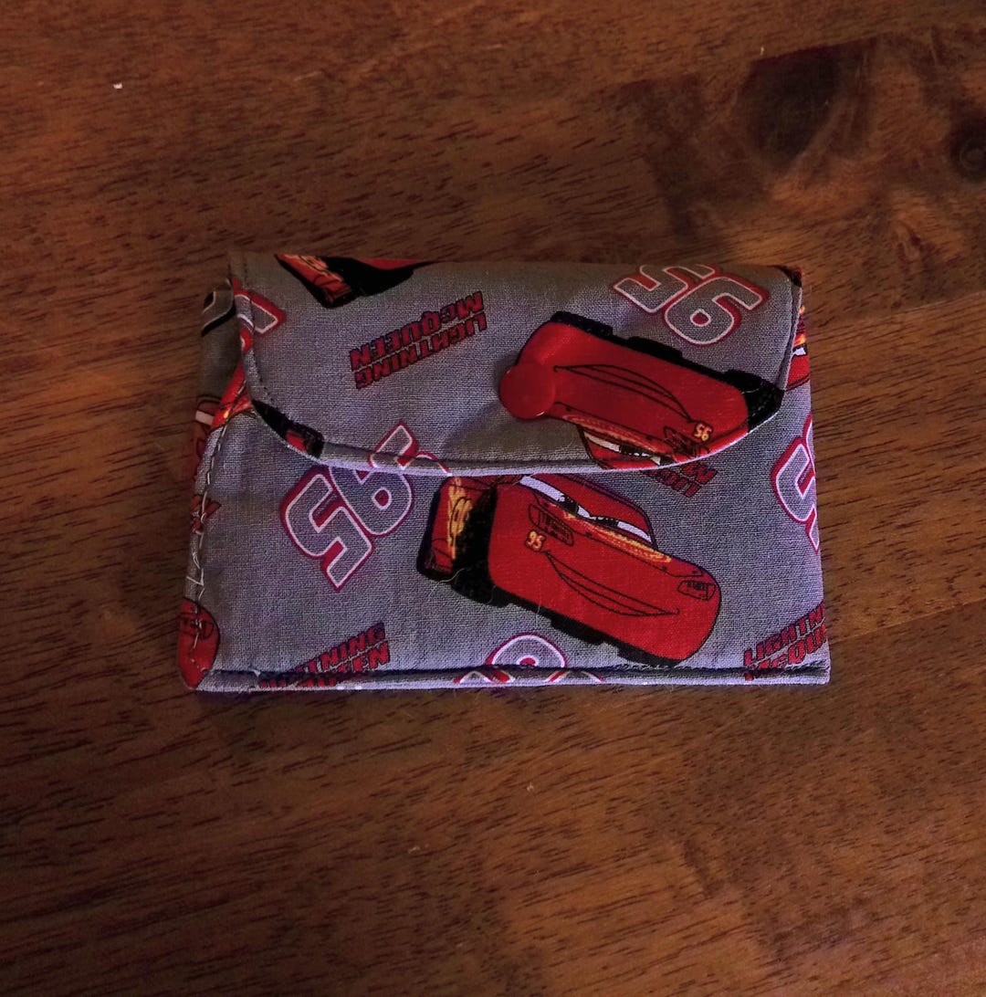 Cars Kids Cotton Fabric Bi-fold Wallet With Snap Closure, Kid Stocking ...