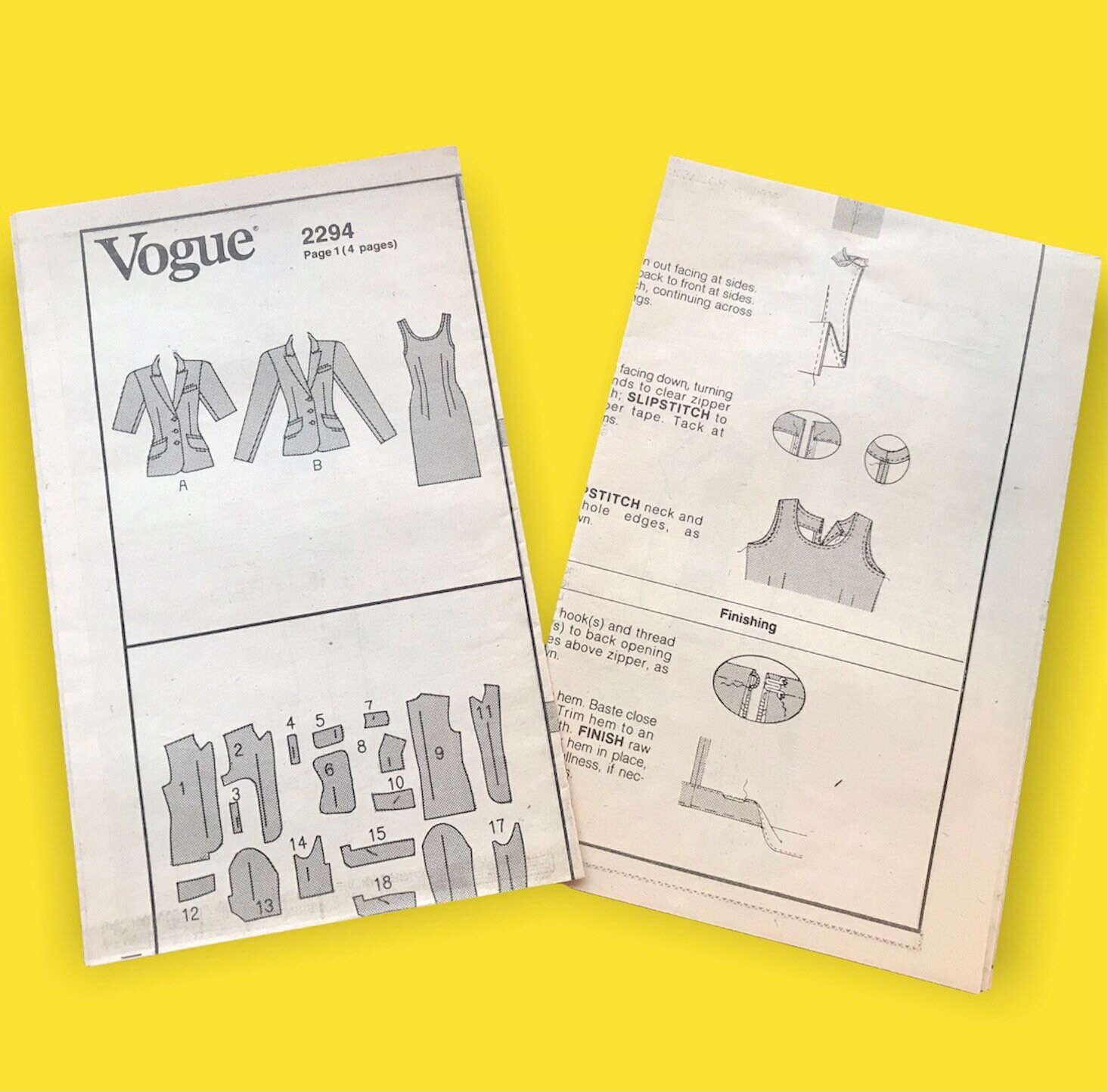 Vogue 2294 Sewing Pattern Designer Robert Burton Misses - Etsy