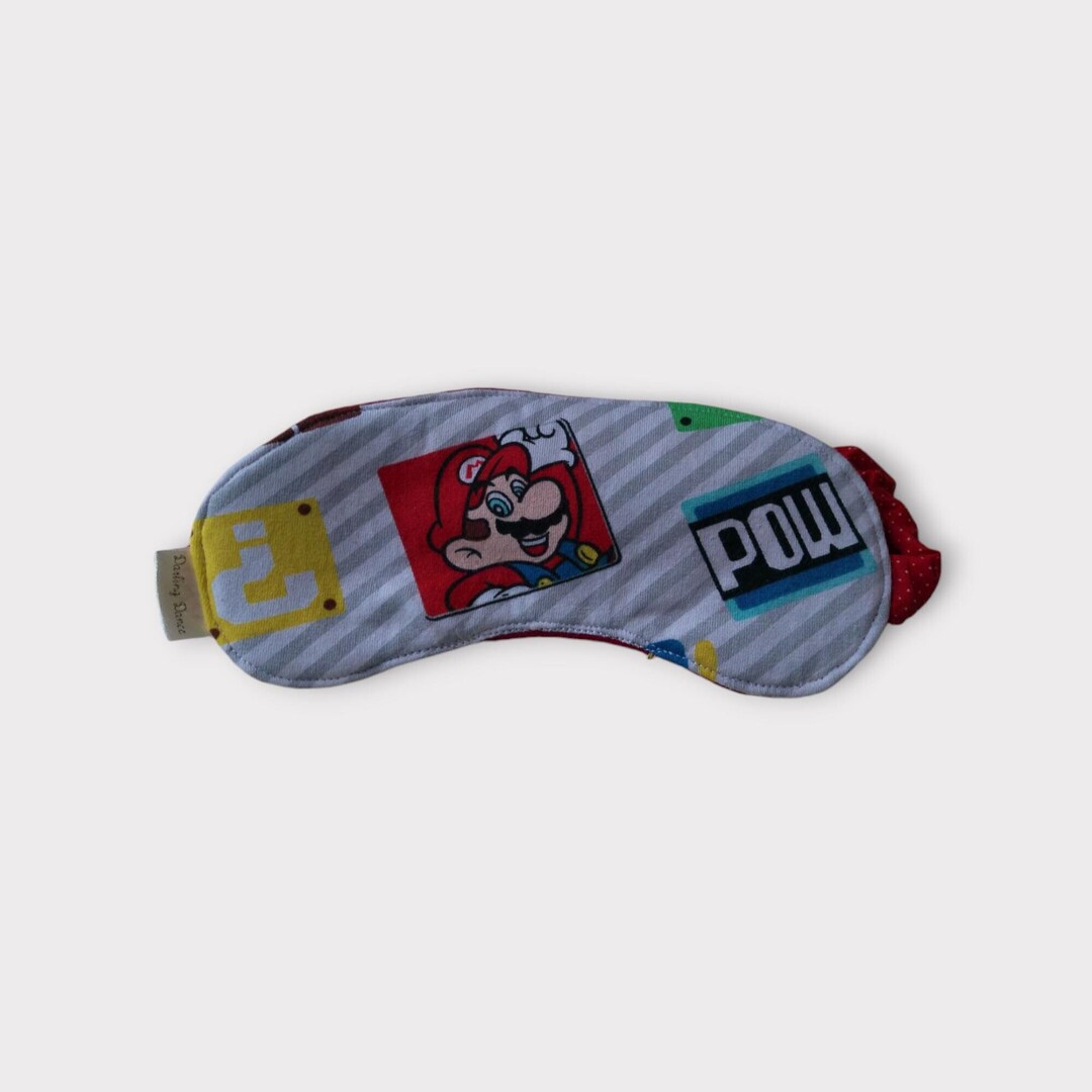 Mario Sleep Mask: Cotton Flannel, Ages 6-18 - Etsy