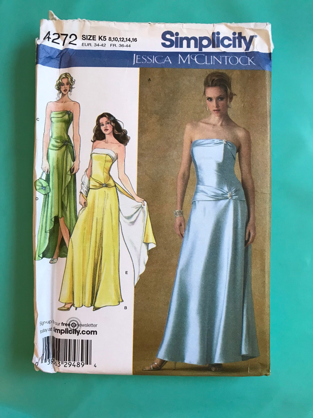 Simplicity 4272 Sewing Pattern UNCUT FF Jessica Mcclintock - Etsy