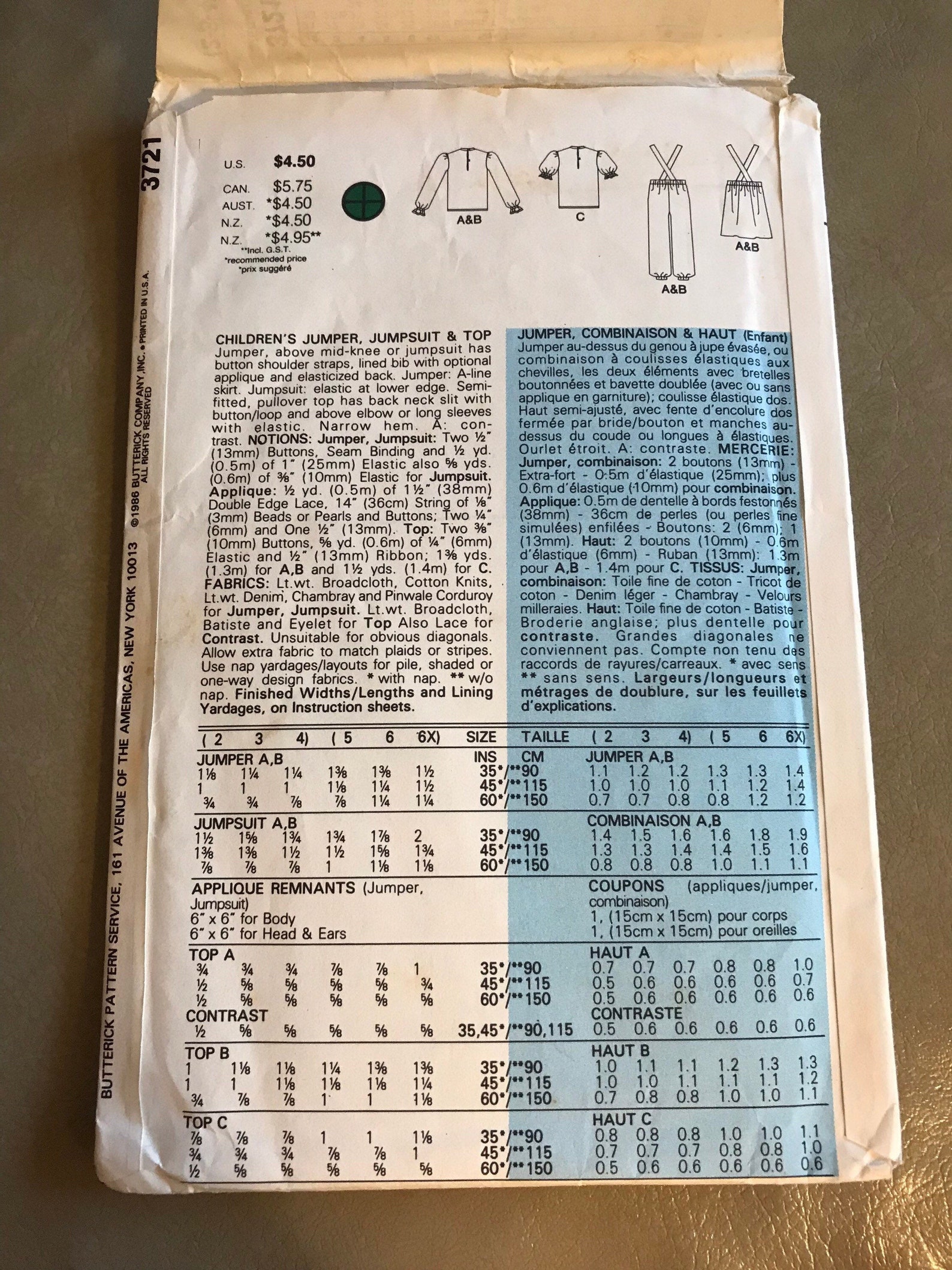 Butterick 3721 Sewing Pattern Ruth Scharf Children's - Etsy