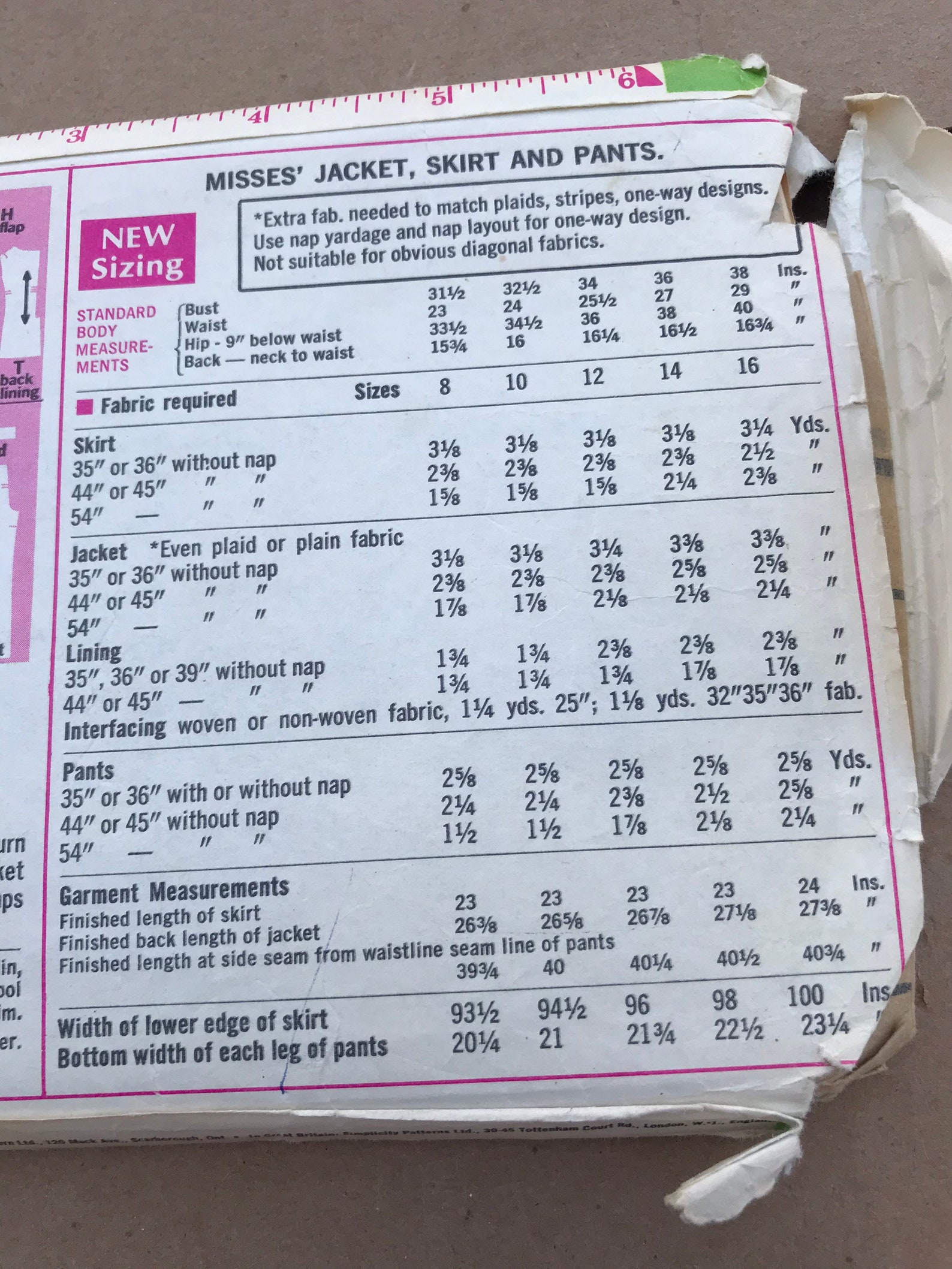 Simplicity 8402 Sewing Pattern Size 14 Misses Double Breasted - Etsy