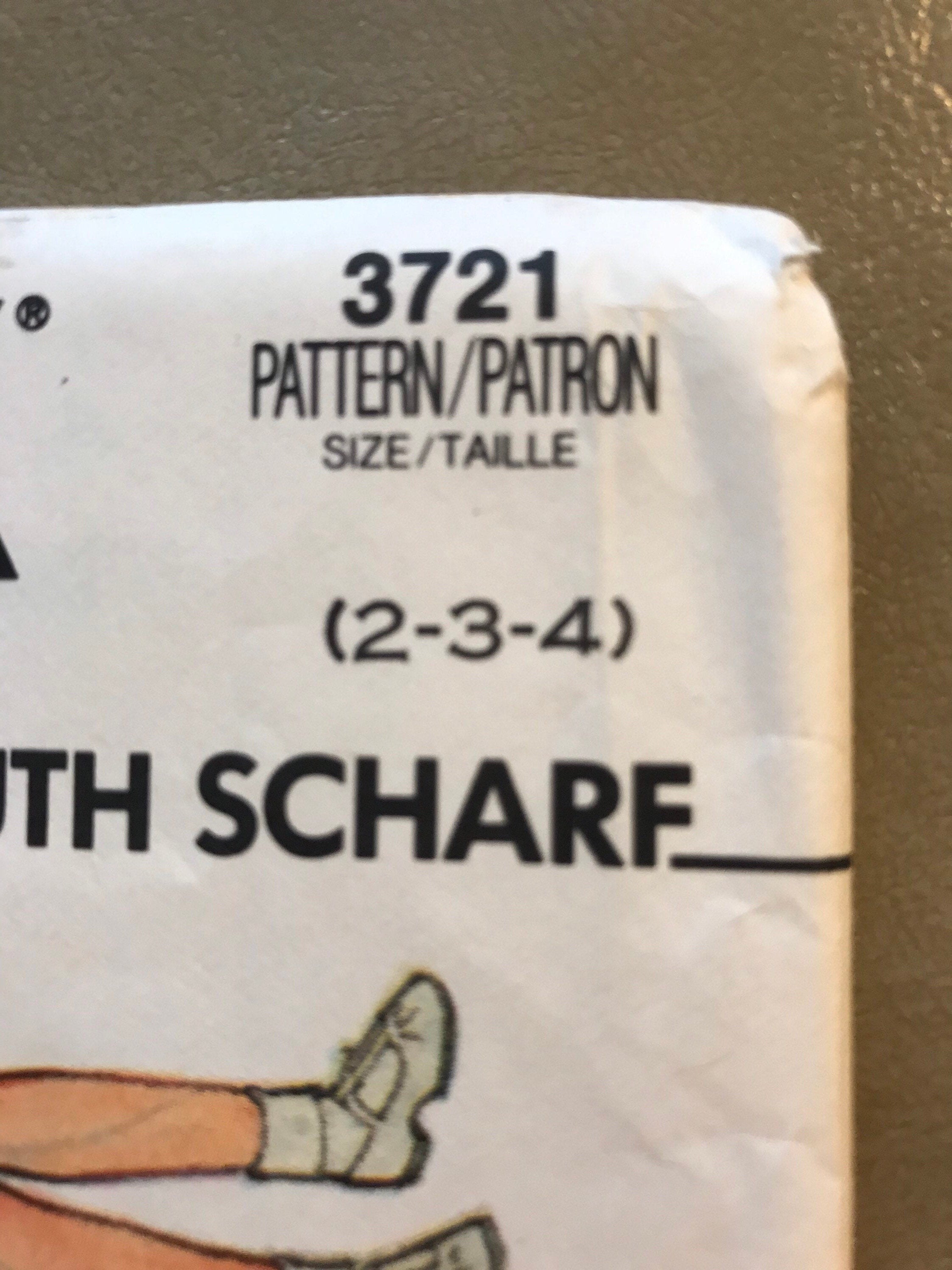 Butterick 3721 sewing pattern Ruth Scharf Children's | Etsy