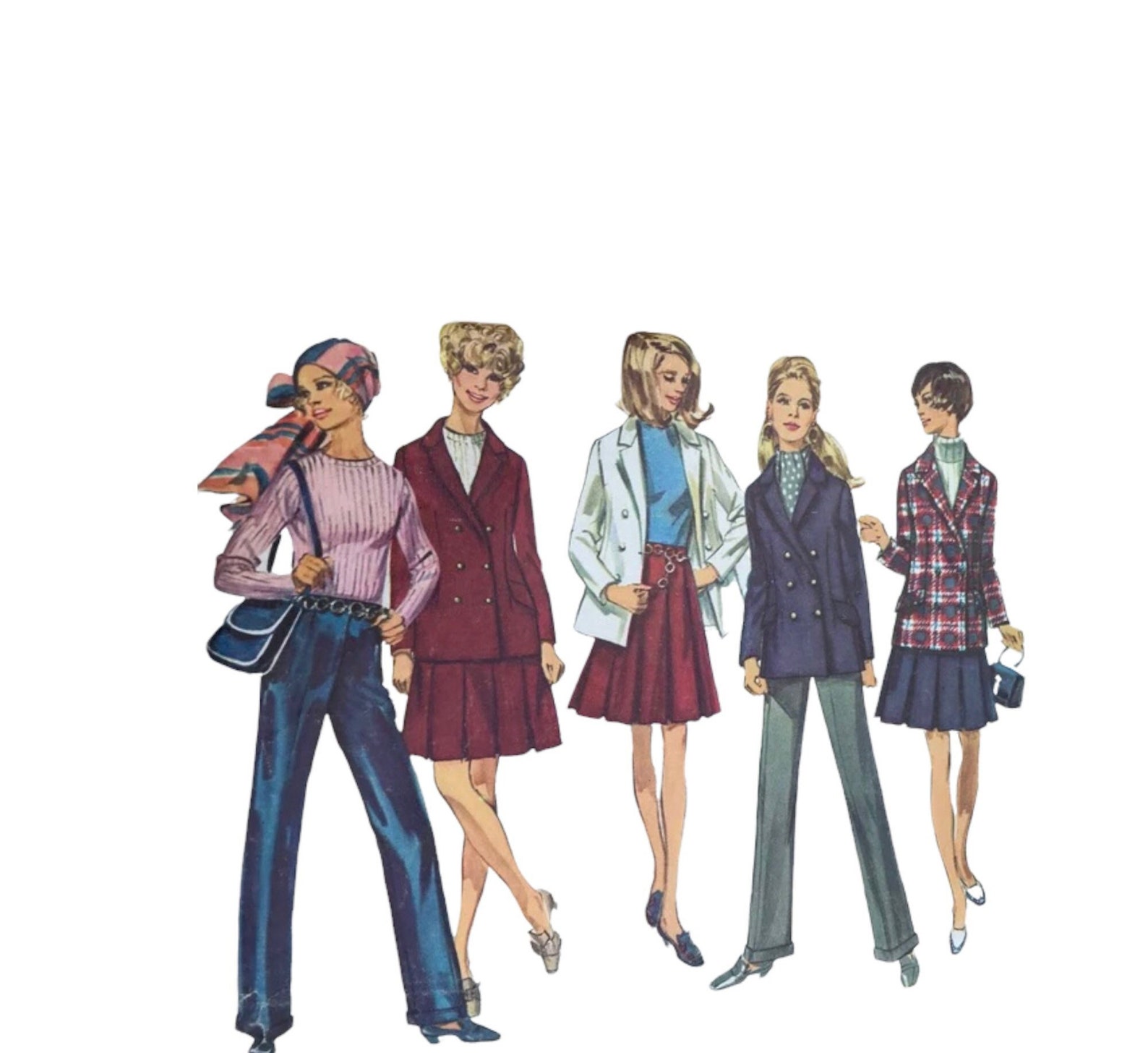 Simplicity 8402 Sewing Pattern Size 14 Misses Double Breasted - Etsy