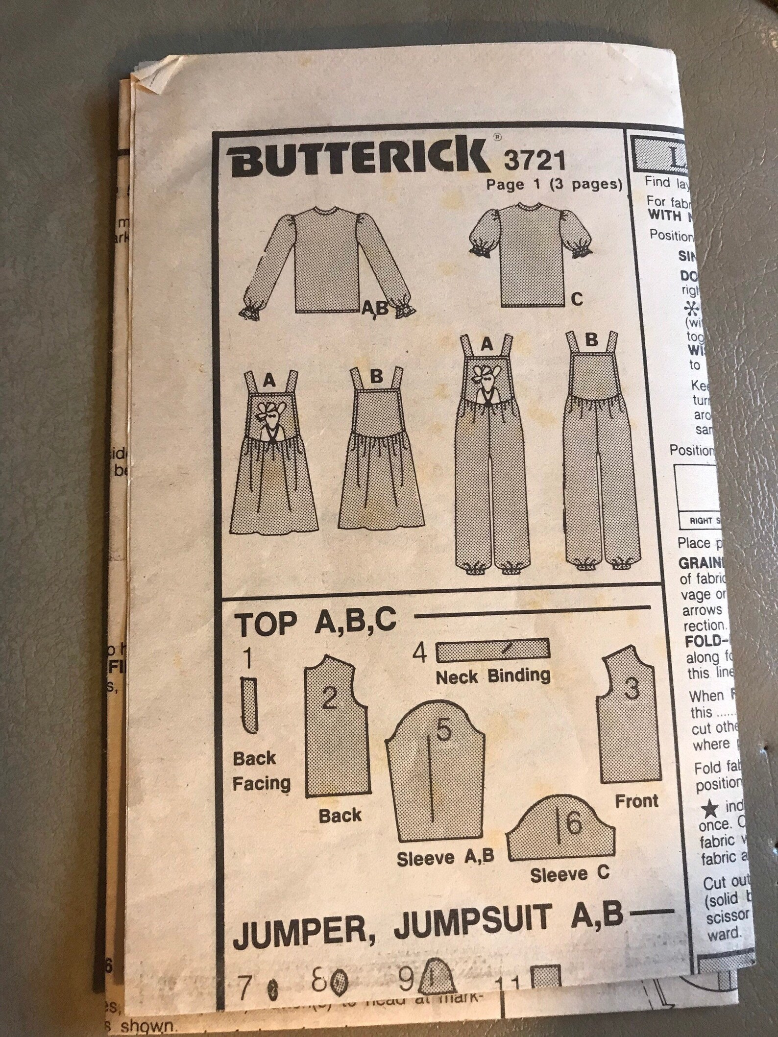 Butterick 3721 sewing pattern Ruth Scharf Children's | Etsy