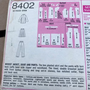 Simplicity 8402 Sewing Pattern Size 14 Misses Double Breasted - Etsy
