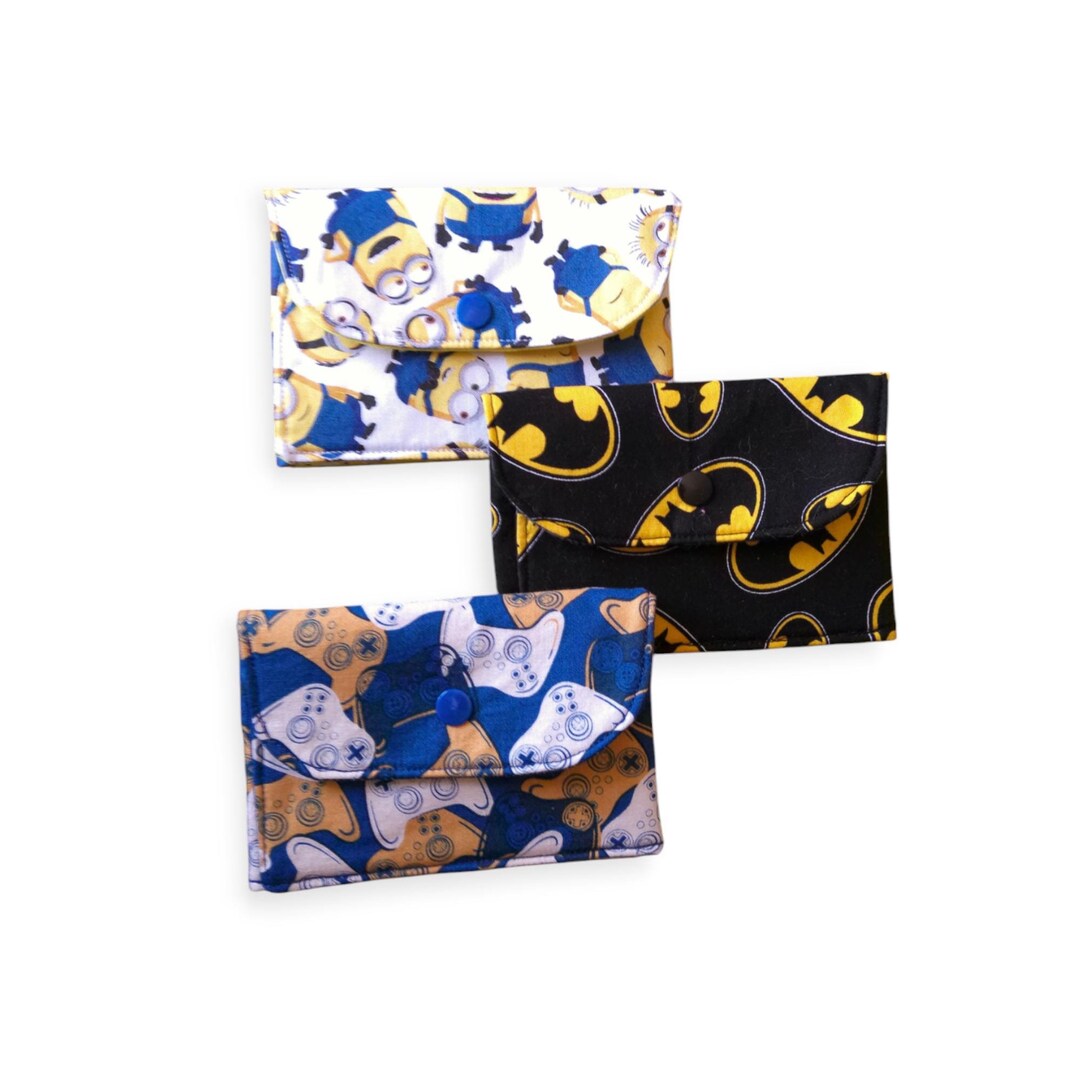 Kids Cotton Fabric Bi-fold Wallet With Snap Closure, Kid Stocking ...