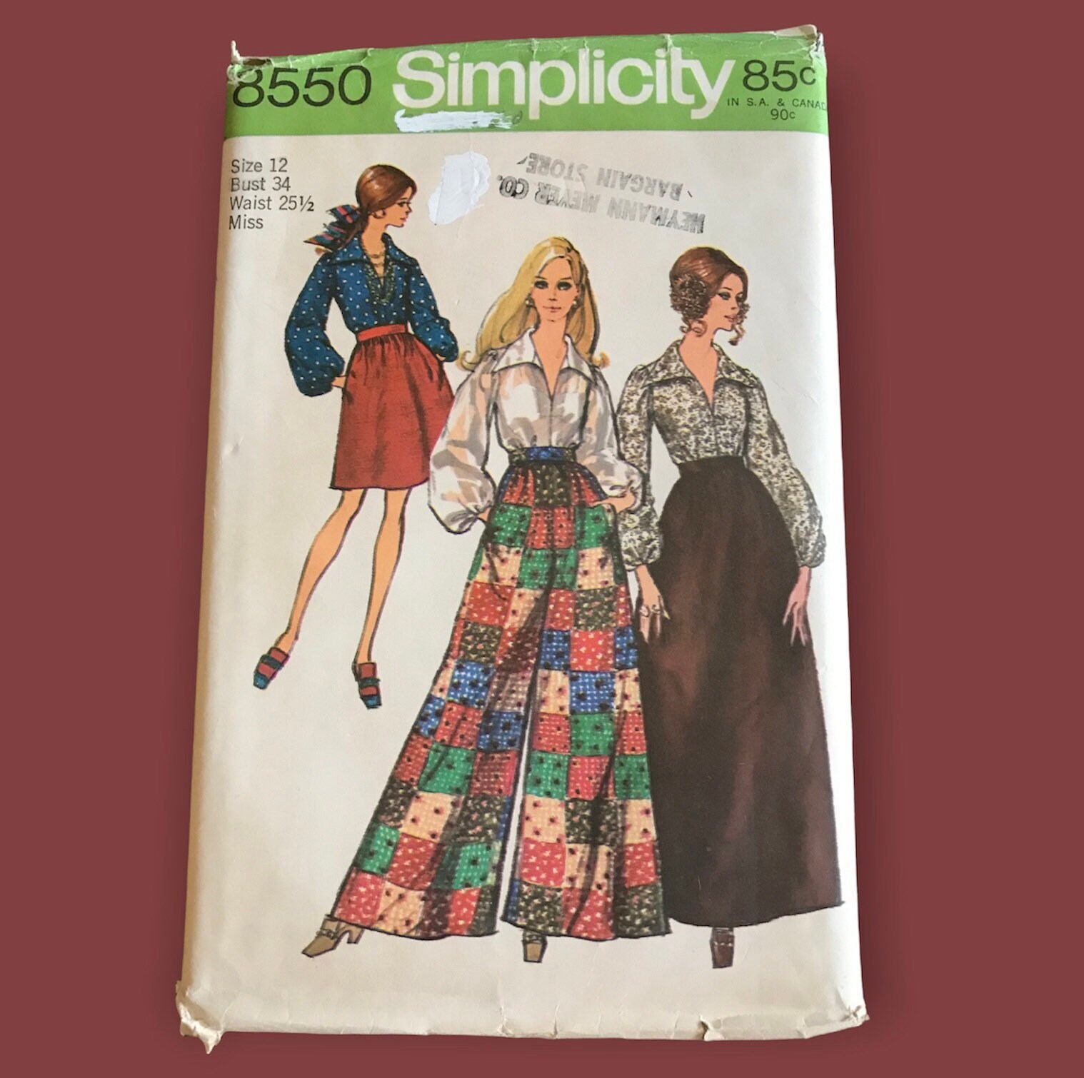 Simplicity 8550 Sewing Pattern UNCUT FF Misses Skirt Pants - Etsy
