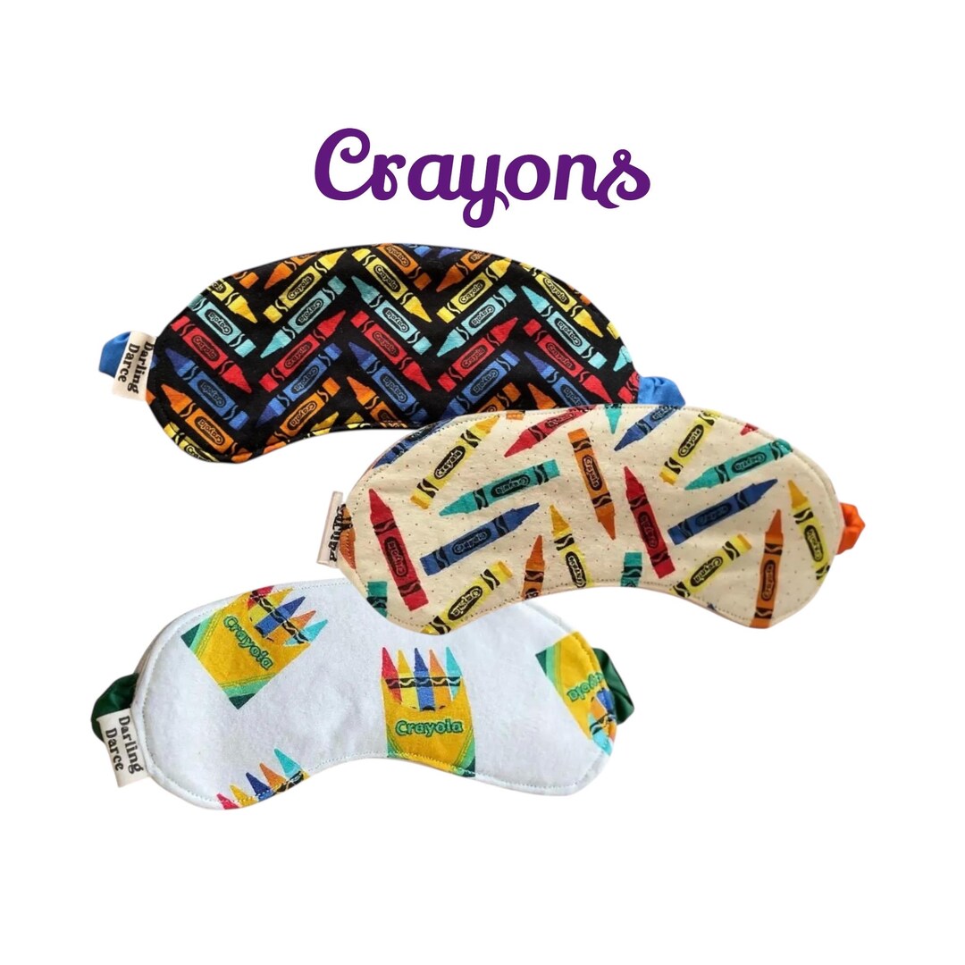 Crayon Art Theme Toddler Sleep Mask - Etsy
