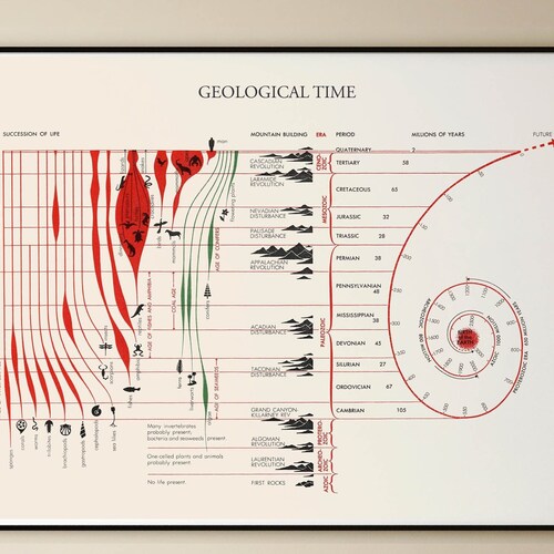 Geology Print Geological Time Print History of Life Chart - Etsy