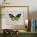 Green Butterfly Art Print, Vintage Butterfly Poster, Cottagecore Print ...