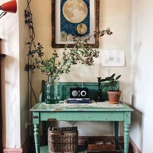 Vintage Moon Poster, Antique Moon Print, Lunar Print, Moon Stars Print ...