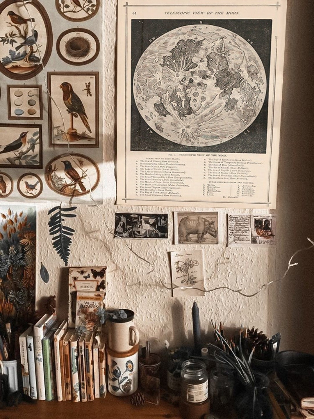 Vintage Moon Map, Antique Moon Print, Vintage Lunar Map of the Moon ...