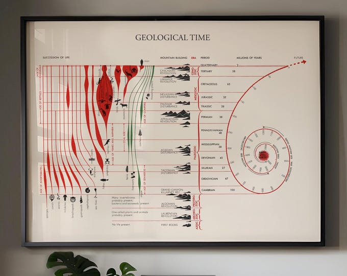 Geology Print, Geological Time Print, History of Life Chart, Geology ...
