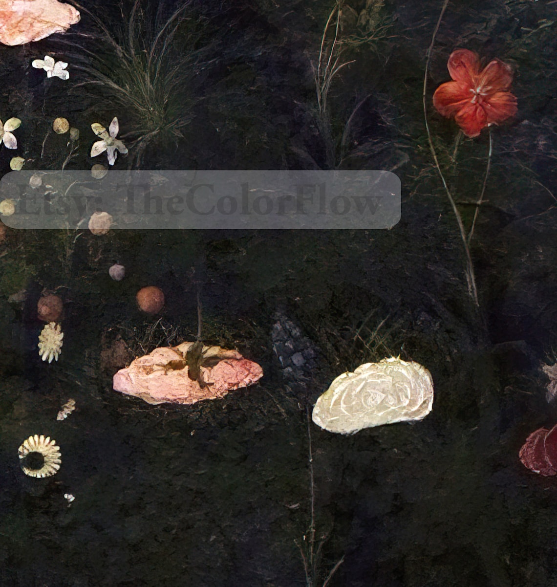 Meadow Walk Print, Moody Vintage Painting Detail, Italian Renaissance ...