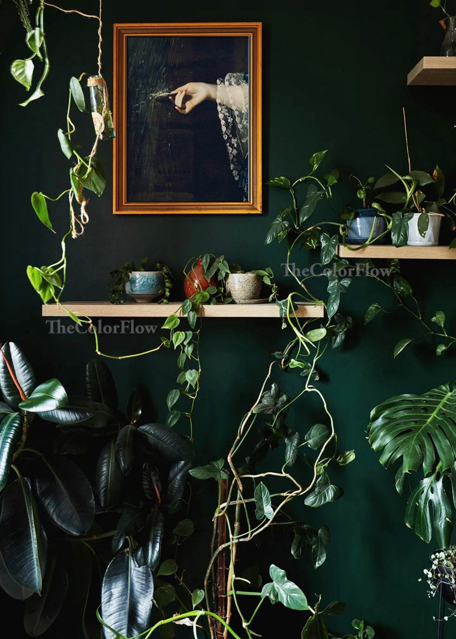 Moody Vintage Portrait Painting Vintage Woman Fashion Print - Etsy